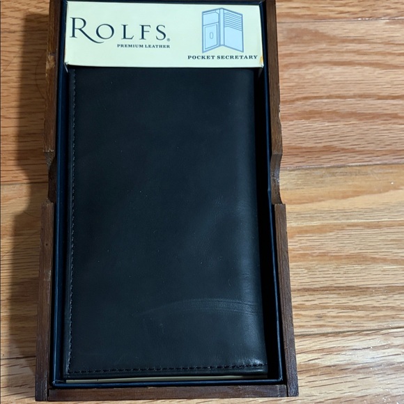 Rolfs | Accessories | Rolfs Premium Black Leather Pocket Secretary ...
